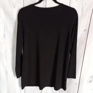 Sun Kim | Tops | Sun Kim Black Stretch Jersey Long Sleeve Tunic Top ...